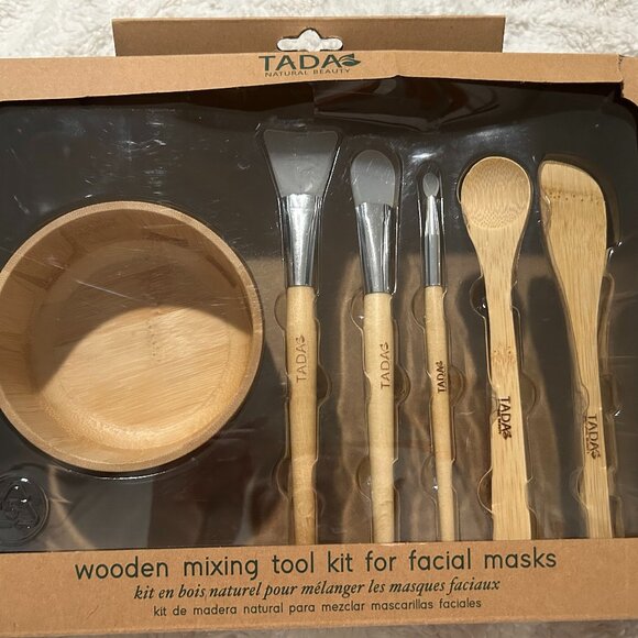 Makeup | Tada Wooden Mixing Mask Tool Set Nib | Poshmark